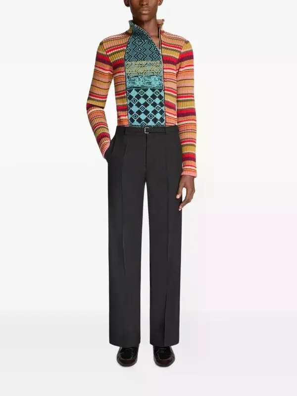 Dries Van Noten Ribbed Wool Cardigan