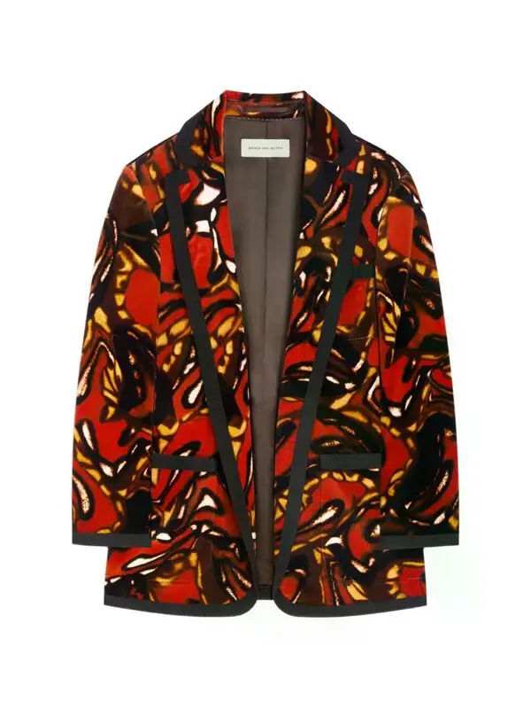 Dries Van Noten Oversized Velvet Blazer