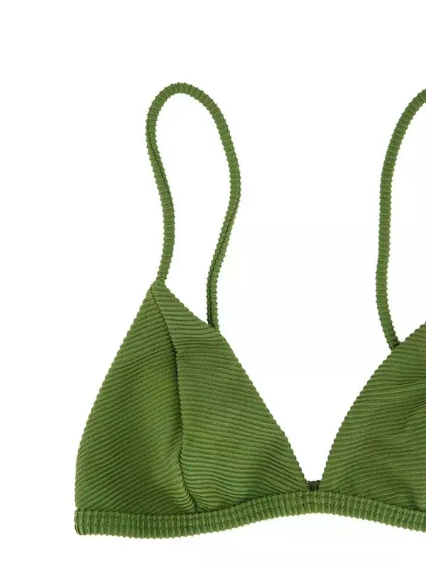 HAIGHT. Ribbed-knit Triangle Bikini Top