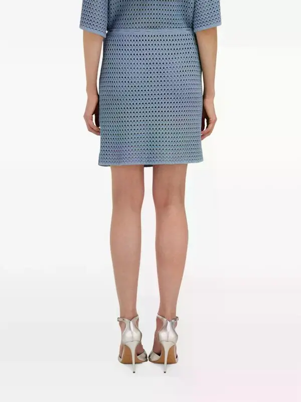 FERRAGAMO Open Weave Knit Mini Skirt