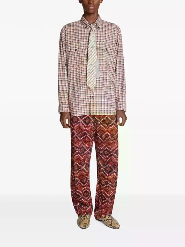 Dries Van Noten Loose Flannel Shirt