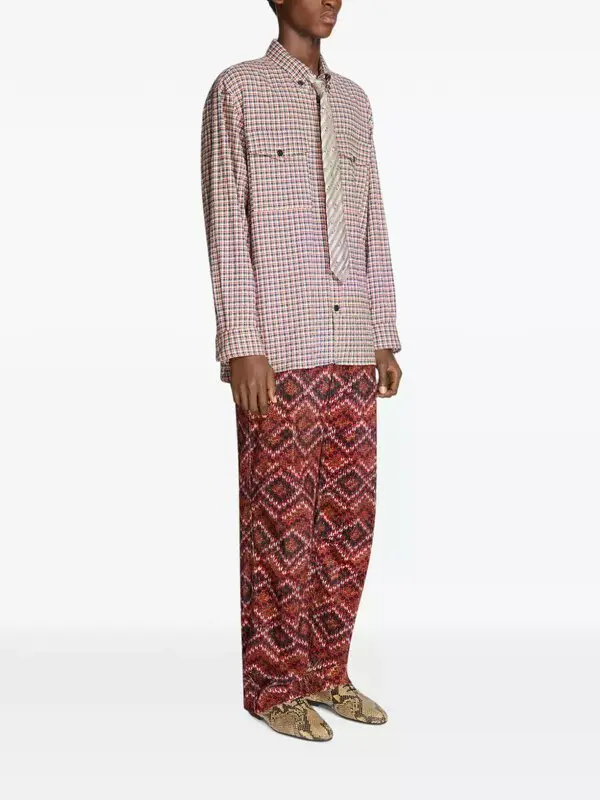 Dries Van Noten Loose Flannel Shirt