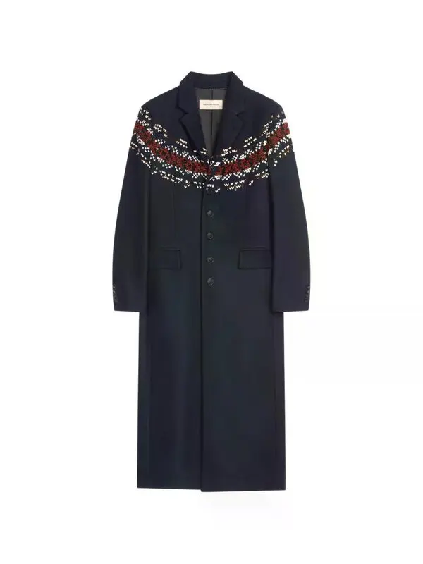 Dries Van Noten Embroidered Wool Coat