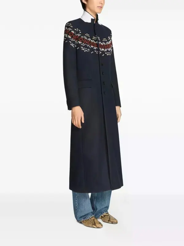 Dries Van Noten Embroidered Wool Coat
