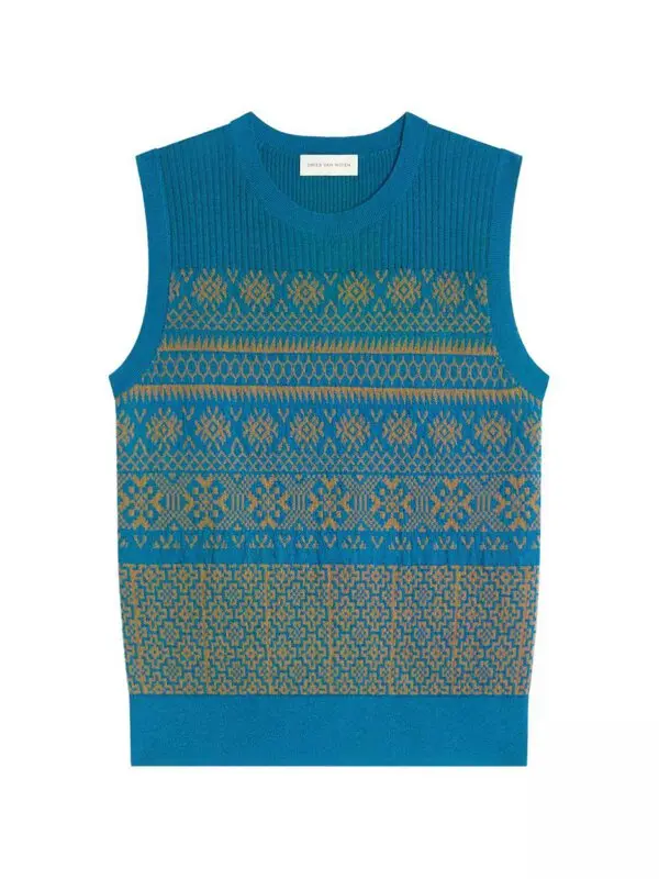 Dries Van Noten Jacquard Wool Sweater