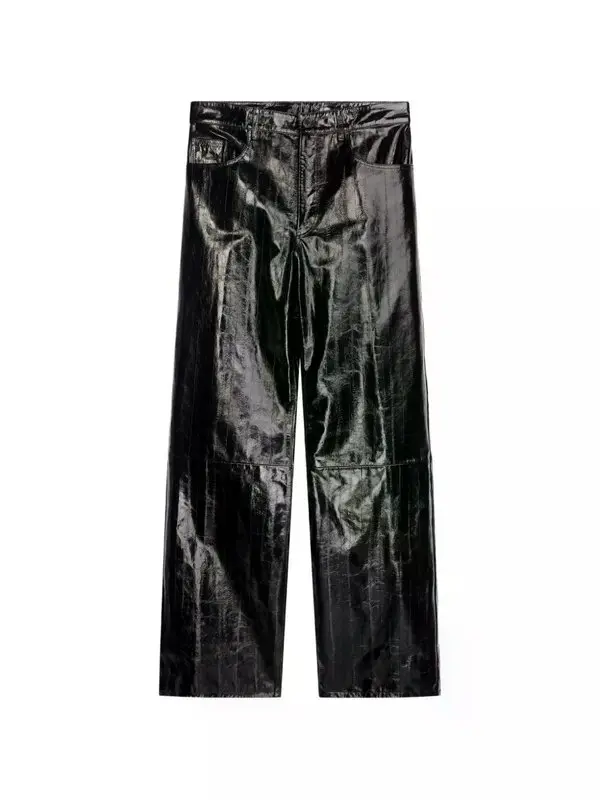 Dries Van Noten Loose Leather Pants