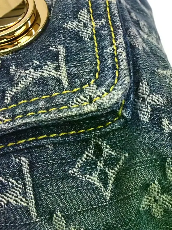 LOUIS VUITTON Monogram Denim Pm Baguette Shoulder Bag