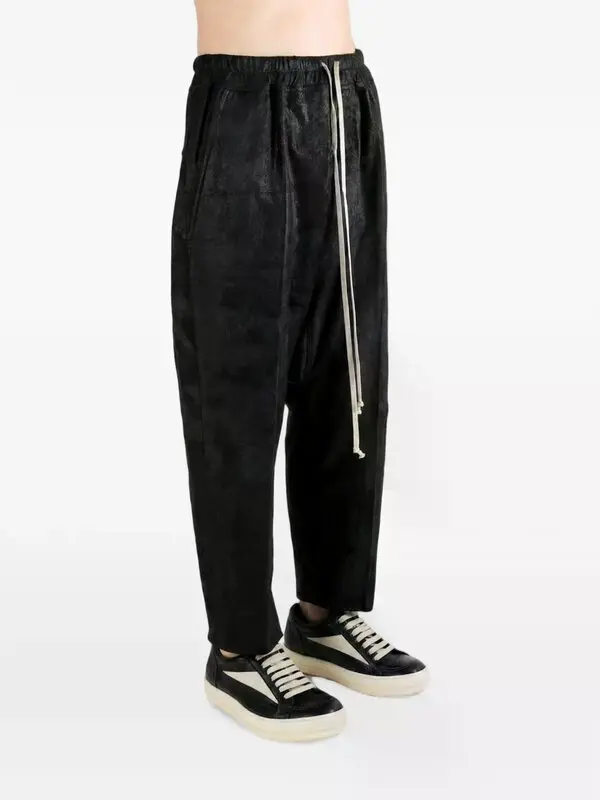 Rick Owens Leather Drawstring-waistband Trousers
