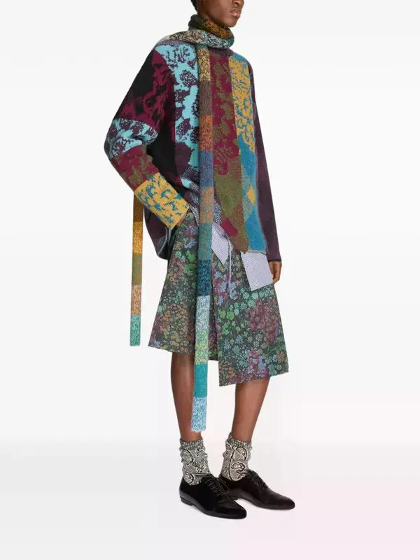 Dries Van Noten Patchwork Wool Sweater