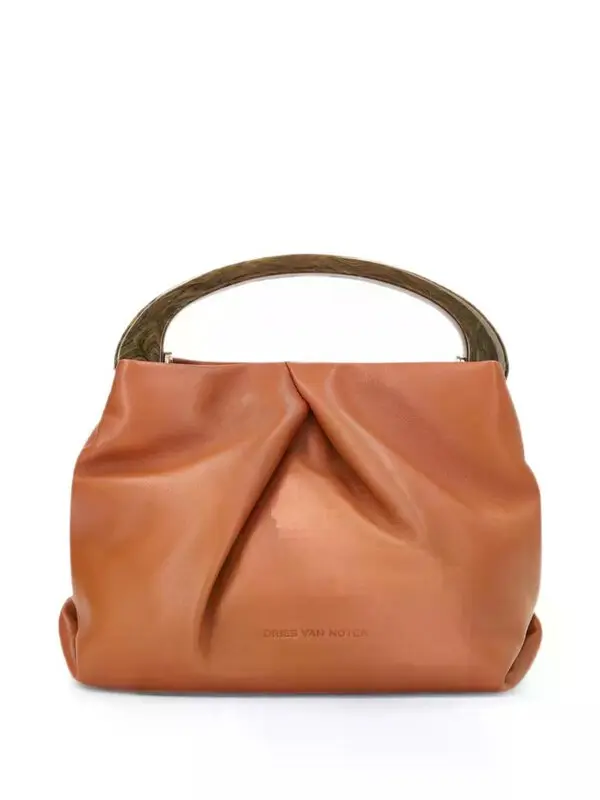 Dries Van Noten Small Pleated Leather Bag