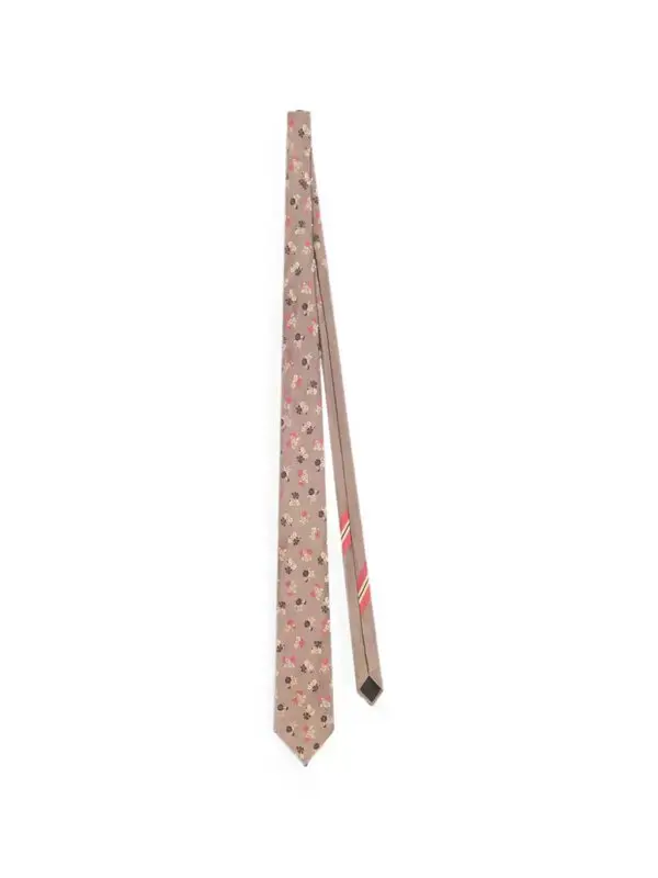 Dries Van Noten Printed Silk Tie