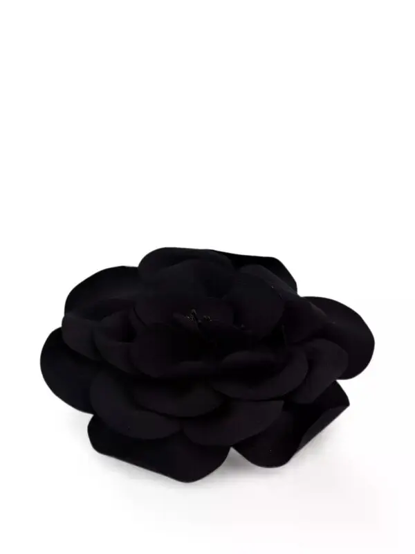 PAULA Handmade Flower Brooch - Black