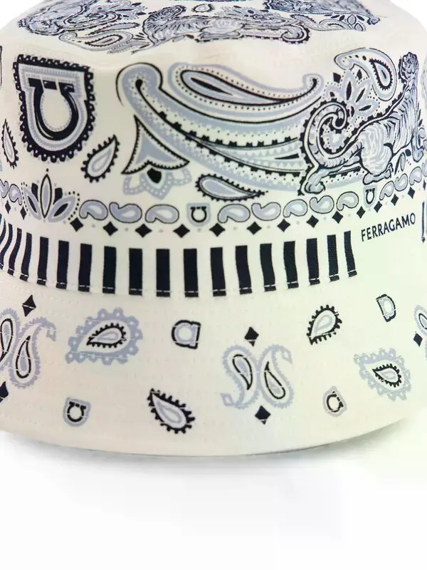FERRAGAMO Geometric-print Bucket Hat