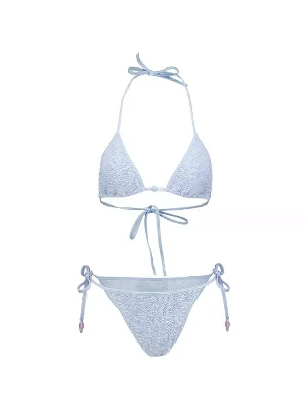 Hunza G Gina Beaded Crinkle Bikini