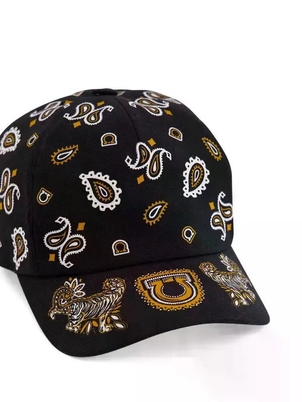 FERRAGAMO Geometric-print Cotton Cap