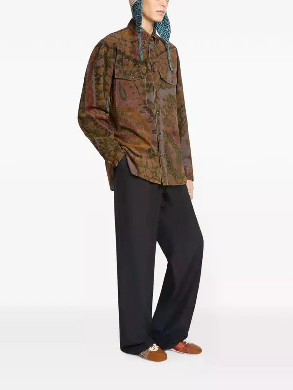Dries Van Noten Loose Corduroy Shirt