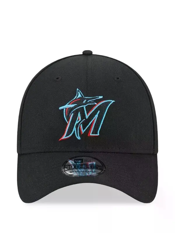 New Era 39thirty Miami Marlins Baseball Cap - Black