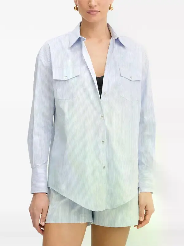 FRACOMINA Striped Flap-pocket Shirt