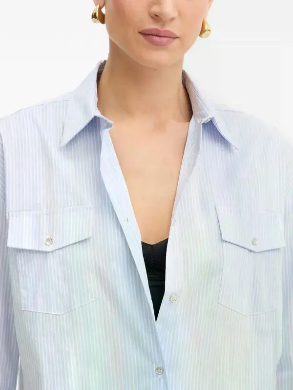 FRACOMINA Striped Flap-pocket Shirt