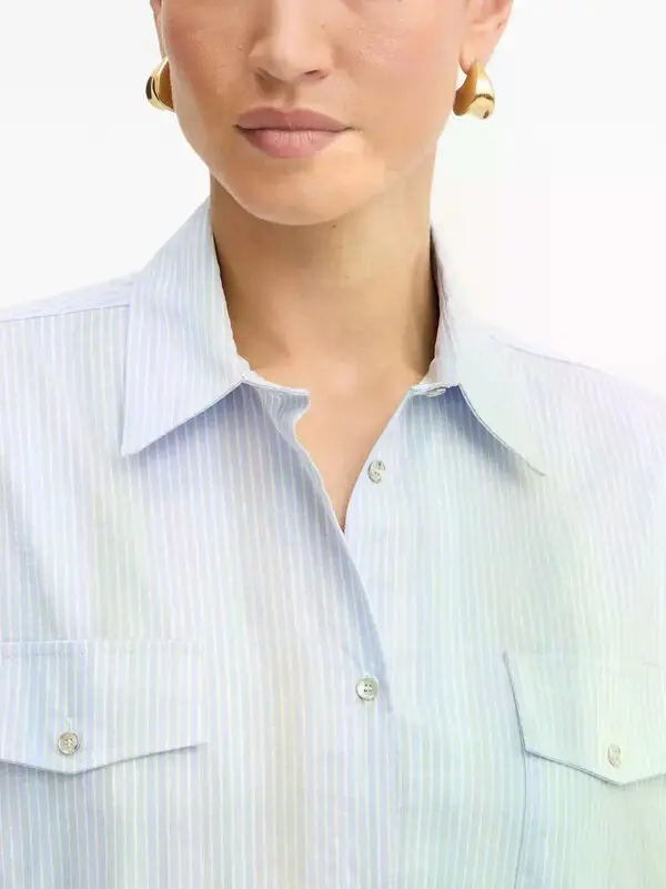 FRACOMINA Striped Flap-pocket Shirt