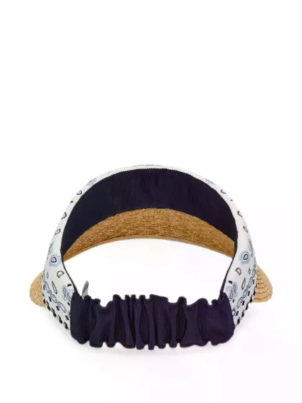 FERRAGAMO Arabesque-print Straw Visor