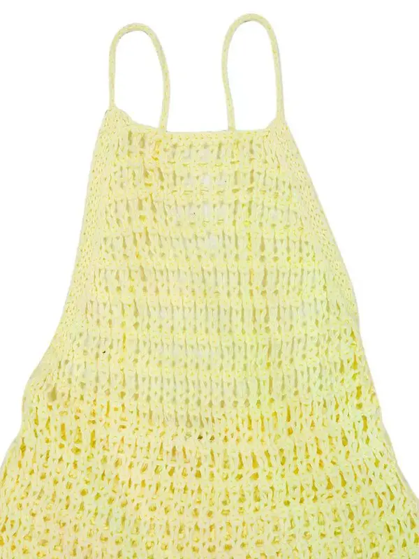 HAIGHT. Pipa Open-knit A-line Mini Dress