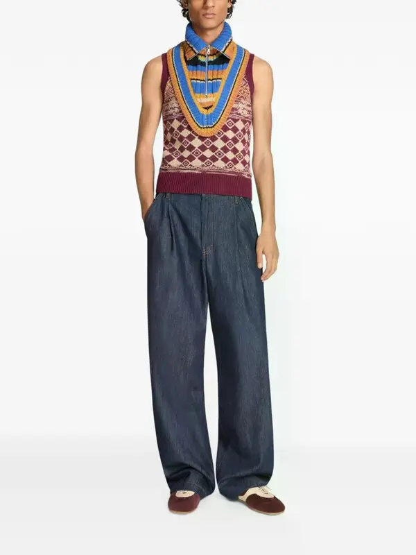 Dries Van Noten Wool Zip Collar