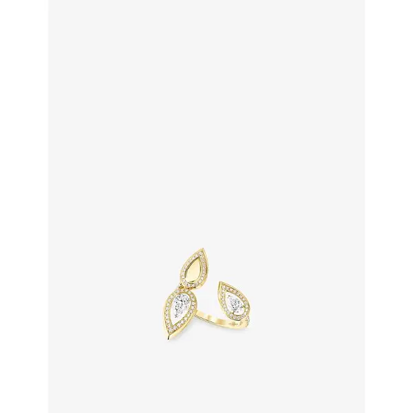 Messika Fiery Trilogy Gold And Diamond Ring - Yellow