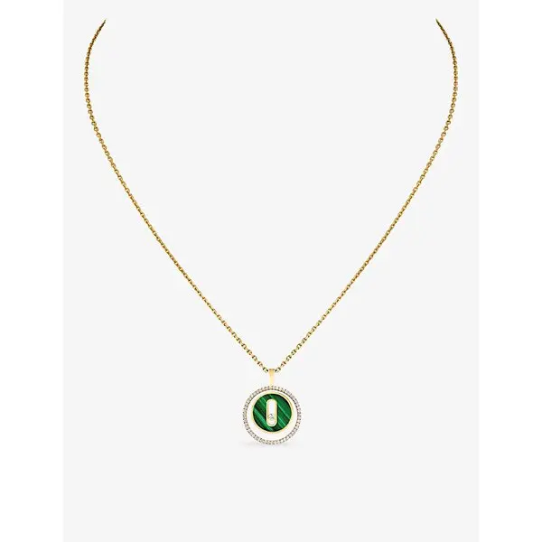 Messika 18ct -gold Malachite And Diamond Necklace - Yellow