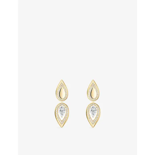 Messika Gold And Diamond Drop Earrings - Yellow