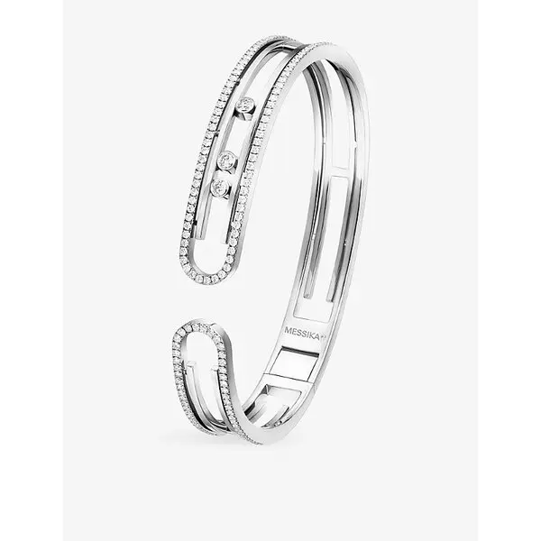 Messika Move 10th 18ct Gold And Diamond Bangle Bracelet