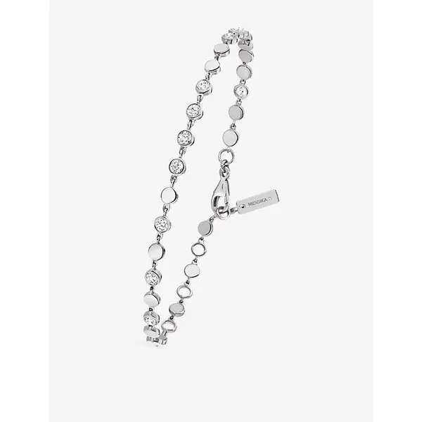 Messika D-vibes Gold And Diamond Small Bracelet - White