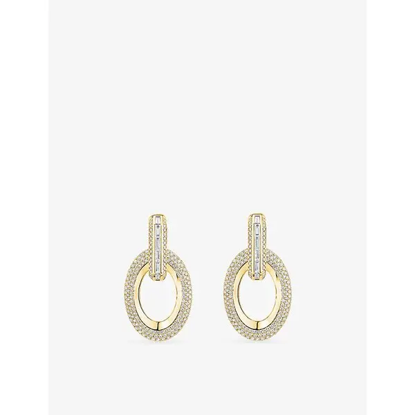 Messika Groove 18ct Gold And 6.7ct Diamond Drop Earrings - Yellow