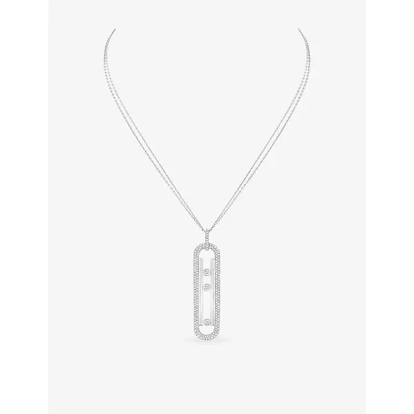 Messika Move 10th Medium 18ct Gold And 1.15ct Diamond Necklace - White