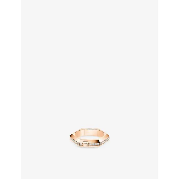 Messika Moderniste 18ct Gold And 0.15ct Diamond Ring - Pink