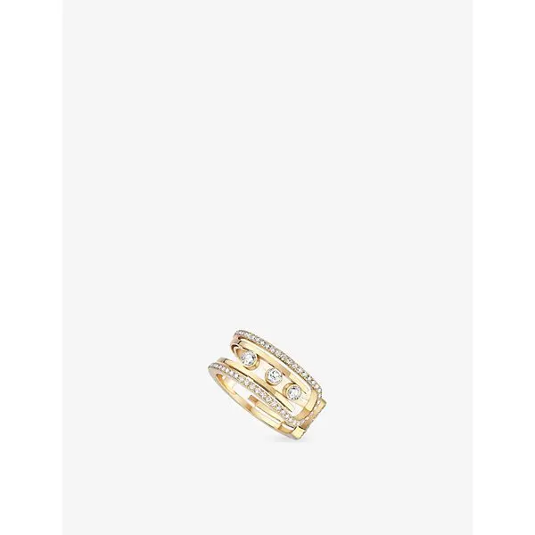 Messika Move 10th 18ct Gold And Diamond Ring - Yellow
