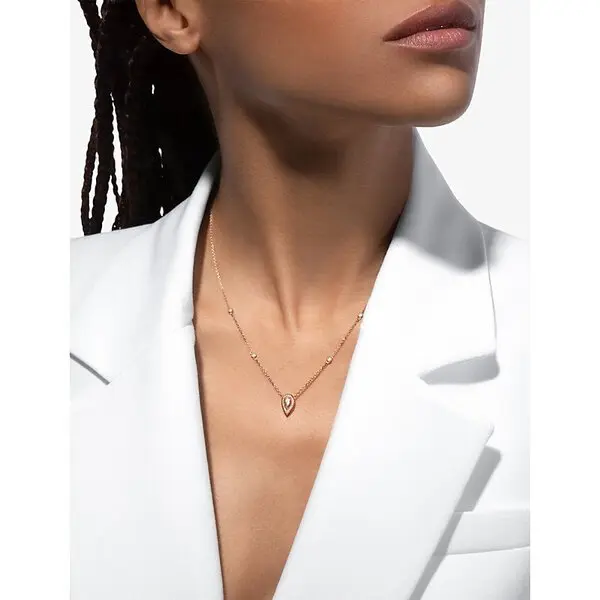 Messika Fiery Gold And Diamond Necklace - Pink
