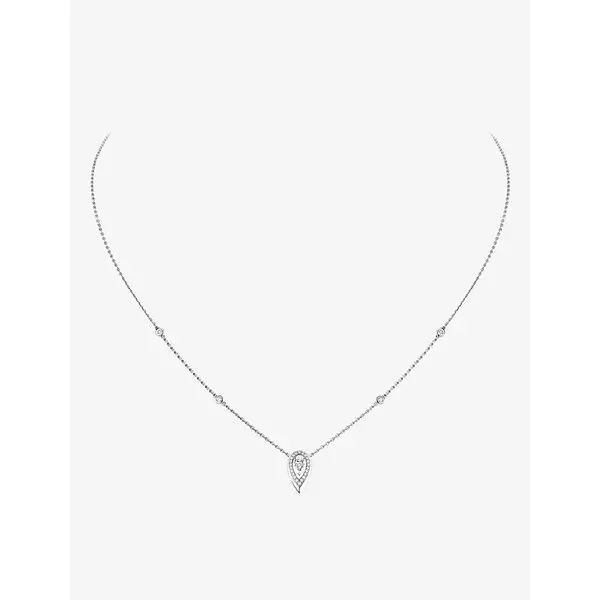 Messika Fiery Gold And 0.10ct Diamond Necklace - White