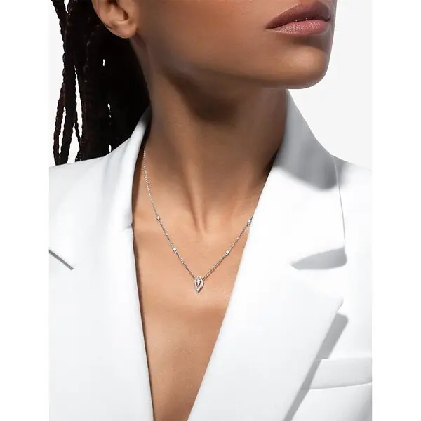 Messika Fiery Gold And 0.10ct Diamond Necklace - White