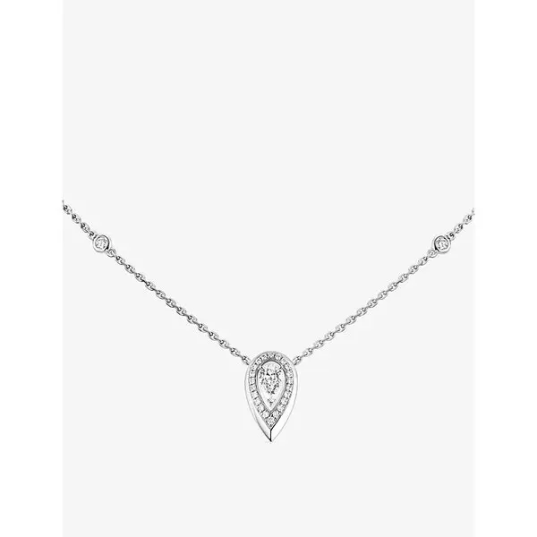Messika Fiery Gold And 0.10ct Diamond Necklace - White