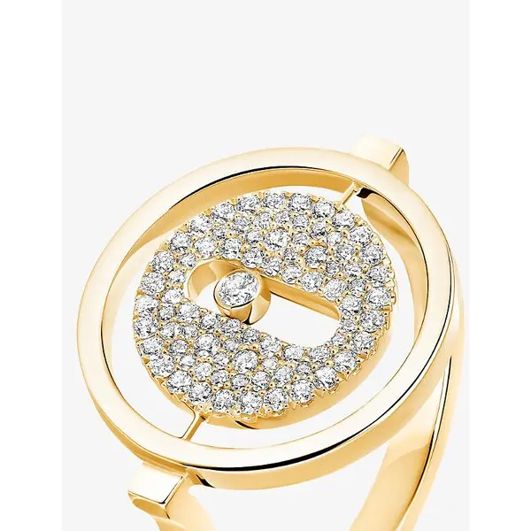 Messika Lucky Move Pavé 18ct Gold And Diamond Ring - Yellow