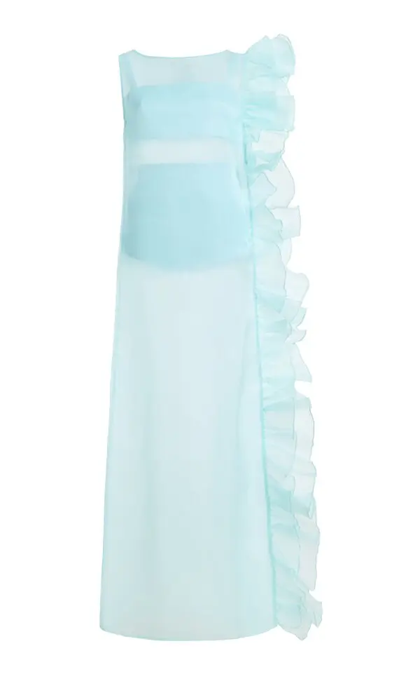 MARLIES GRACE Bea Organza Maxi Dress - Blue