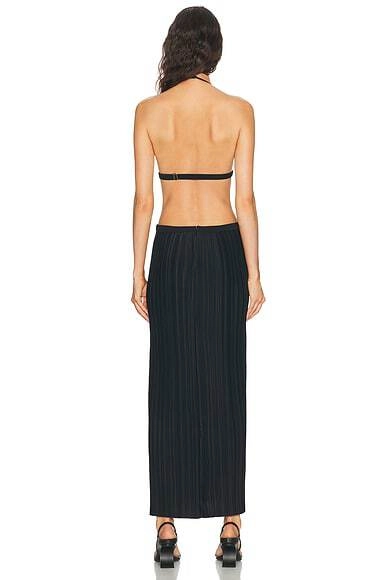 HAELO Caged Twist Halterneck Maxi Dress