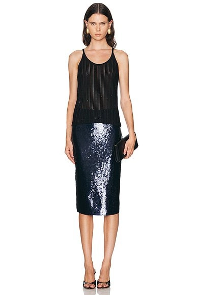 TOM FORD Micro Sequins Evening Tank Top