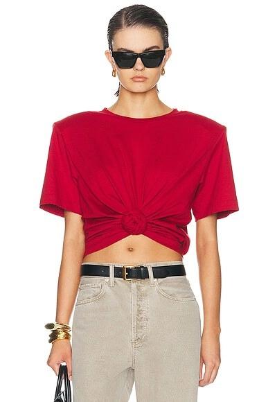 Magda Butrym Knot Front T-shirt - Red