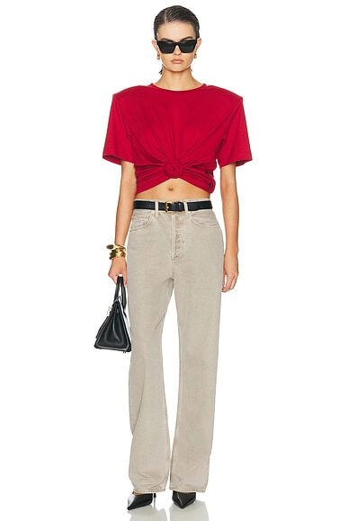 Magda Butrym Knot Front T-shirt - Red