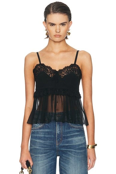 Chloé Sheer Lace Cami Top