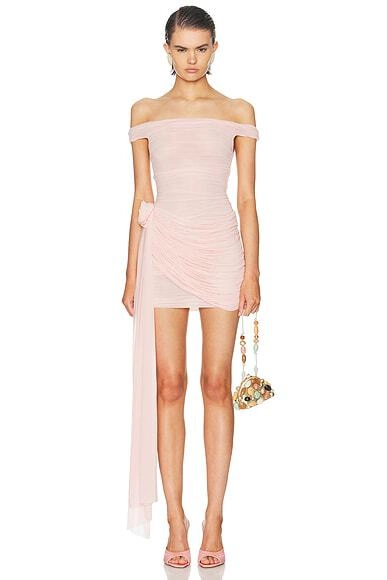 MAYGEL CORONEL Off-the-shoulder Ruched Jersey Dress