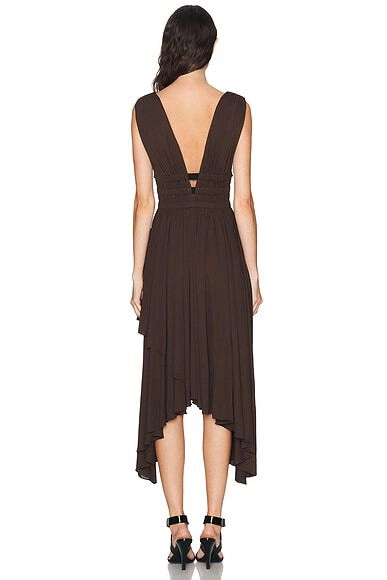 Alaïa V-neck Midi Dress