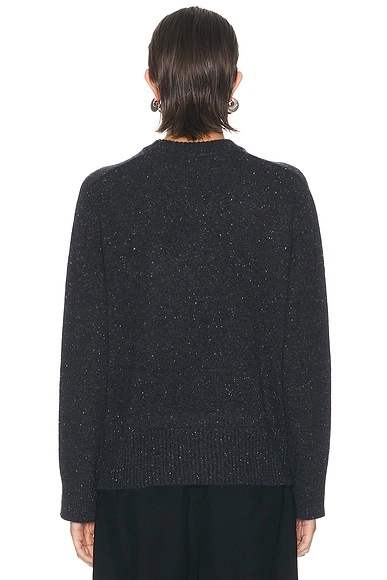Loulou De Saison Baltra Saddle Sleeve Crewneck Sweater - Peppered Anthracite